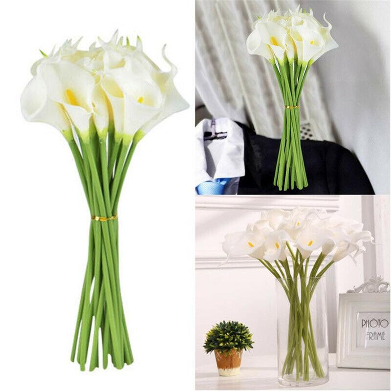 Sejambak bunga tiruan Calla Lily, 10 keping, hiasan perkahwinan ...