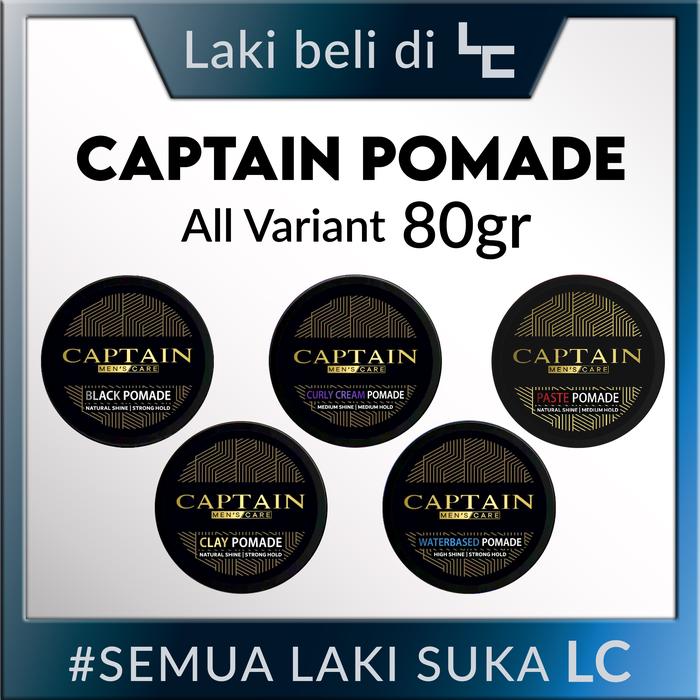 Promo Captain Men's Care Pomade 80gr / Waterbased / Paste / Clay ...