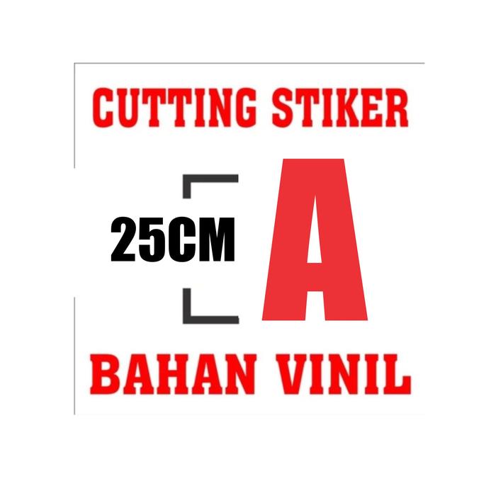 Jual STIKER HURUF / ANGKA FONT IMPACT UK TINGGI 25CM - A - Jakarta ...