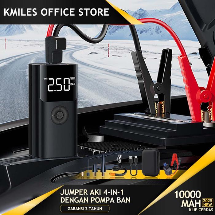 Promo Jumper Aki Mobil Dan Motor Portable 10000mAh Dengan 150PSI Pompa ...