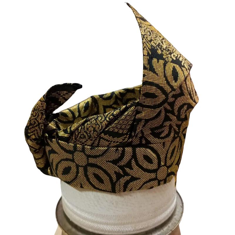 Tanjak Naga Berlabuh songket Hitam gold saiz boleh laras - TikTok Shop ...