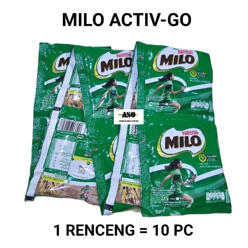 MILO SACHET ACTIV GO 22GR 1 RENCENG ISI 11 BUNGKUS Cokelat Drink - Shop ...