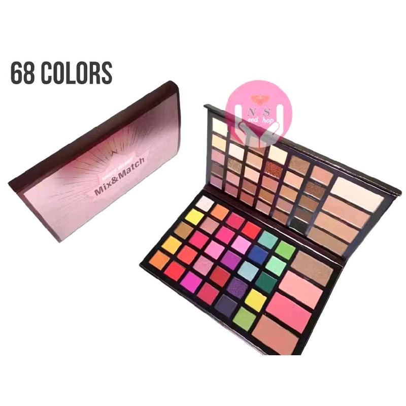 Star 68 WARNA] BEAUTY GELANZI MIX&MATCH EYESHADOW PALETTE 68 COLORS ...