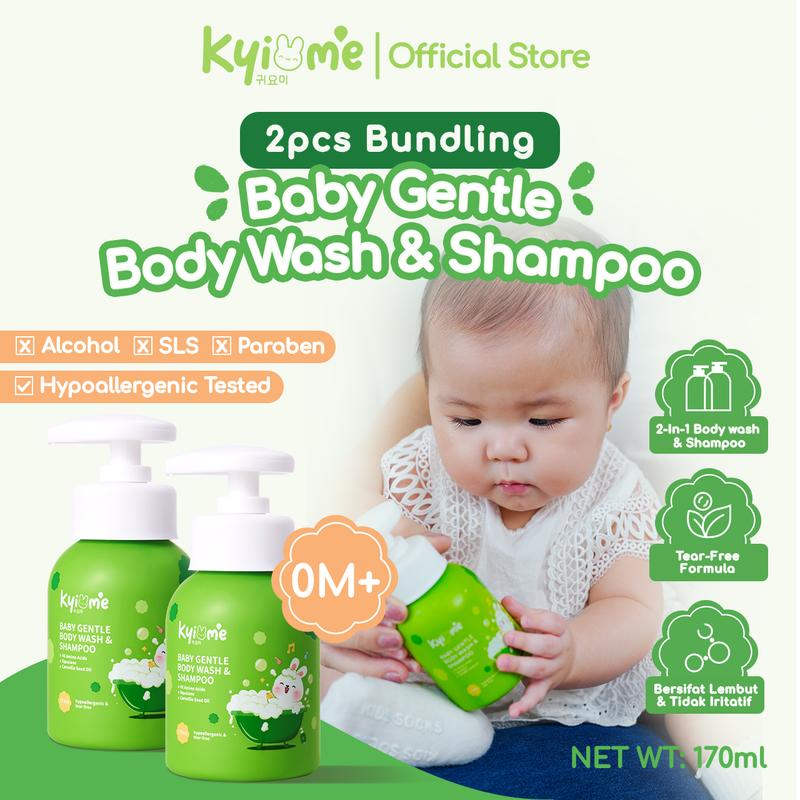 KYIOME Baby Gentle Body Wash & Shampoo 2-in-1 170ml 2pcs - Shop | Tokopedia