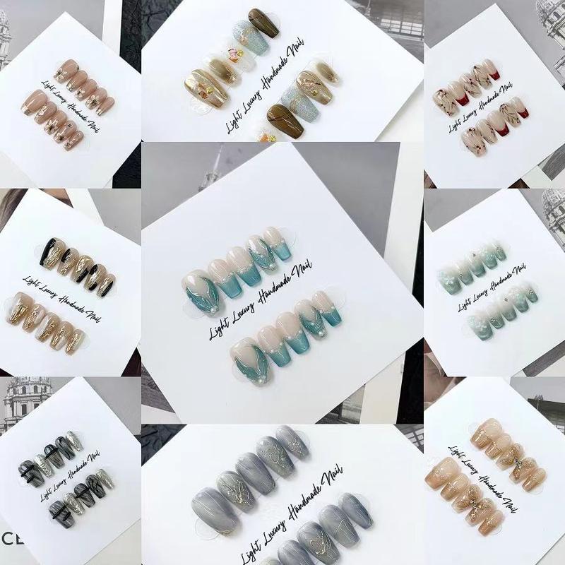 Tekan pada Kuku, Buatan Tangan, Berkualiti Tinggi, Mudah Dipakai, - TikTok Shop Malaysia