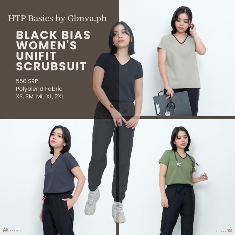 HTP BASICS WOMEN’S BLACK BIAS UNIFIT SCRUBSUIT (XS-2XL) | GBNVA.PH ...