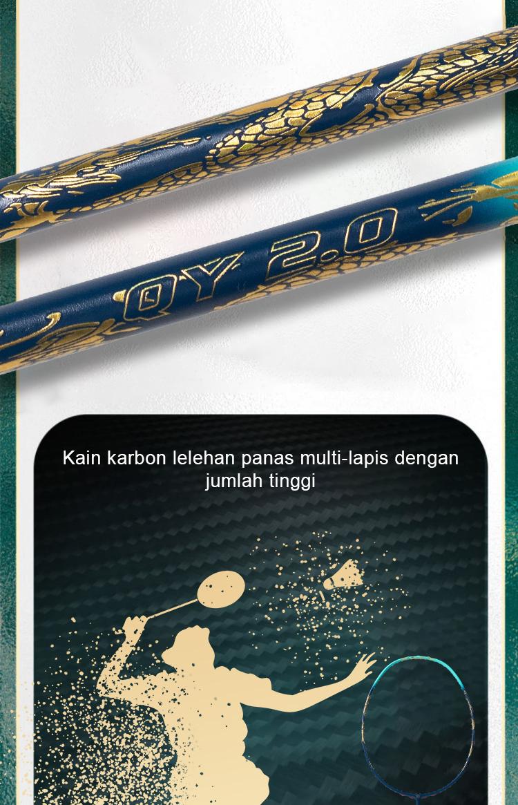 ALP-SPORTS ALP QY 2.0 Raket Badminton Profesional 4U 22-38lbs(standar ...