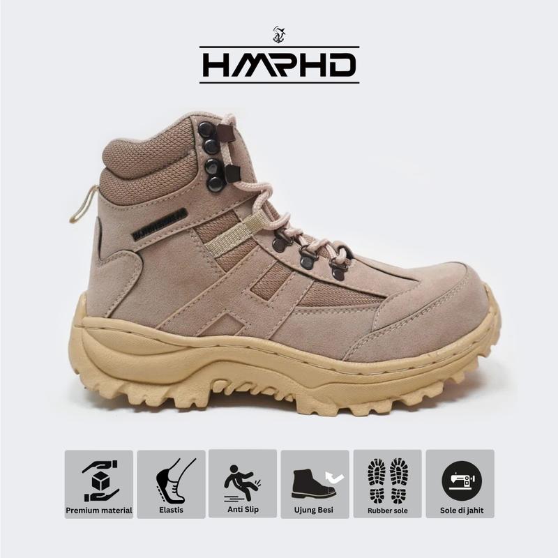 HMRHD Sepatu Gunung Proyek Outdoor Hammerhead High Boots Cream - Shop ...