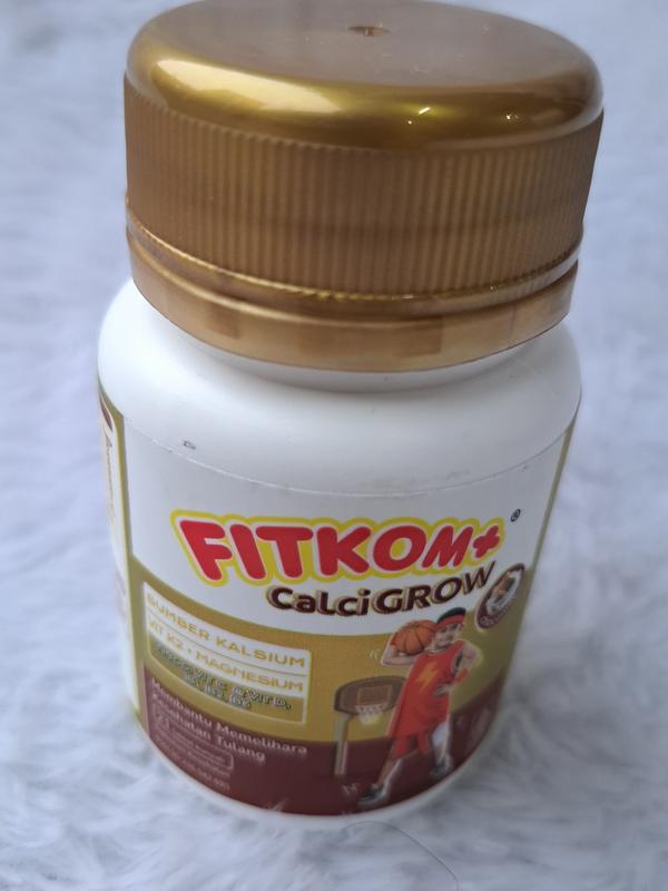 Tablet Hisap Fitkom CalciGrow - 21 untuk Pertumbuhan Tulang - Shop ...