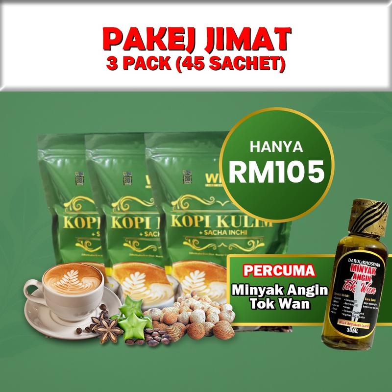 3 Pack Kopi Buah Kulim ( 45 Sachet ) Coffee Latte A - TikTok Shop Malaysia