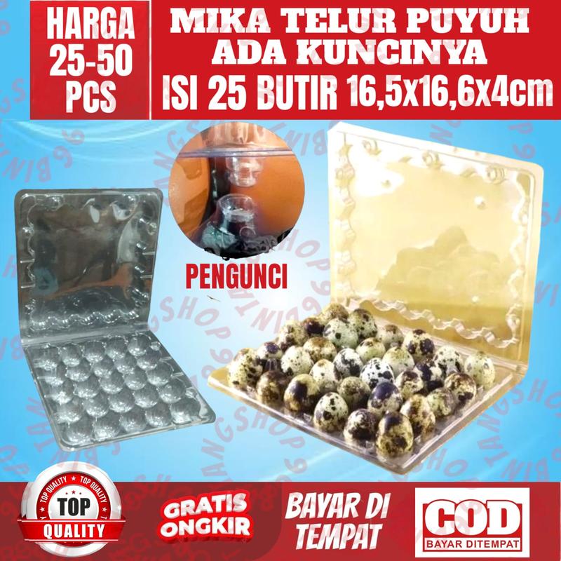 Mika Telur Puyuh isi 25 Butir WADAH TELUR PUYUH TEMPAT Suda - Shop ...