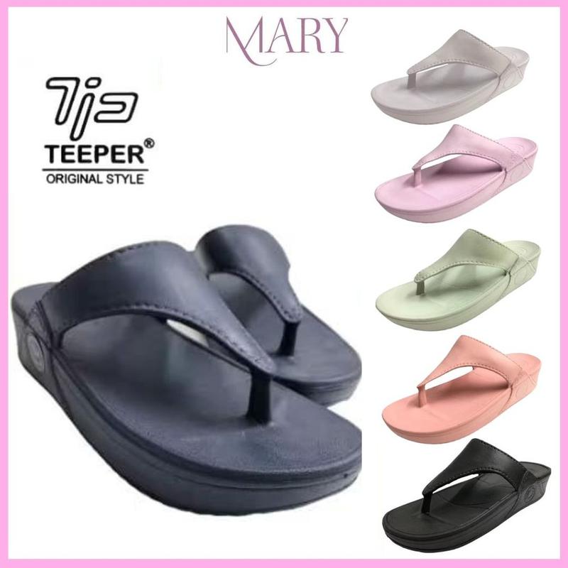 [MARY] Macarons Flip Flops Wedges Sandal / Women Sandal Perempuan ...