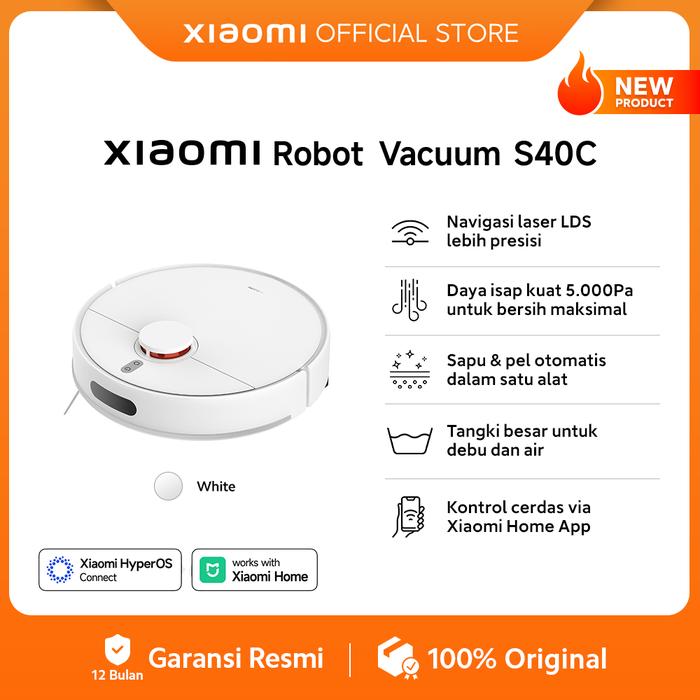 Promo Xiaomi Robot Vacuum S40C | Kontrol cerdas Xiaomi Home App | Daya ...
