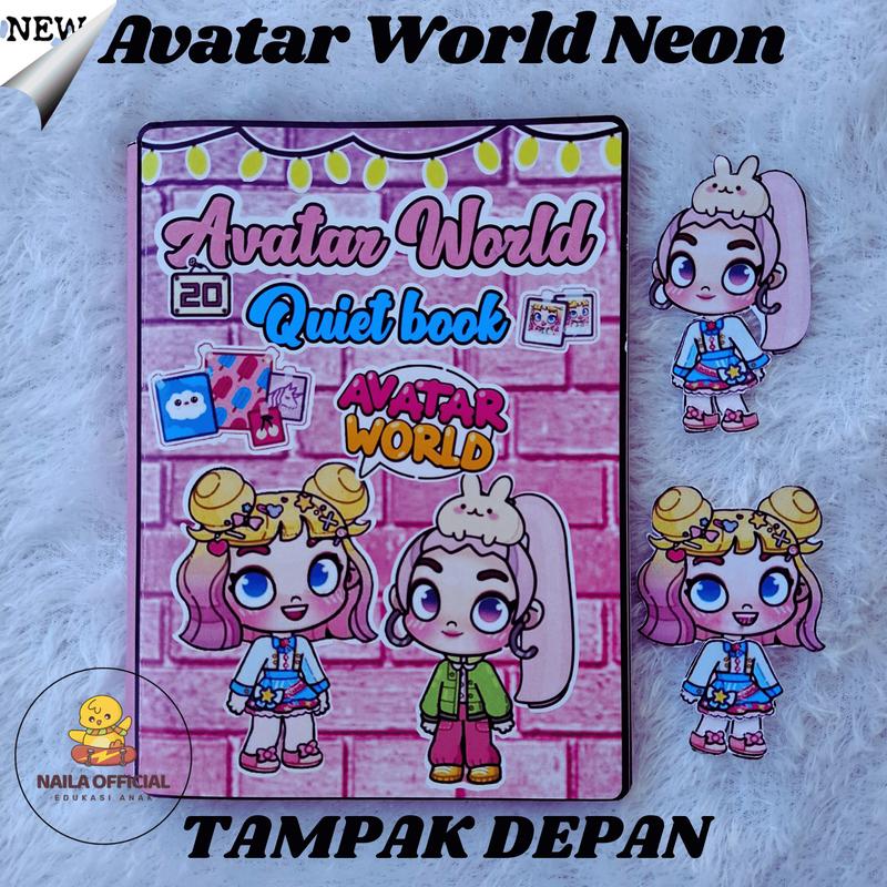 Toca Avatar World Neon Pink Paper Doll Mainan Edukasi Anak Bongkar ...