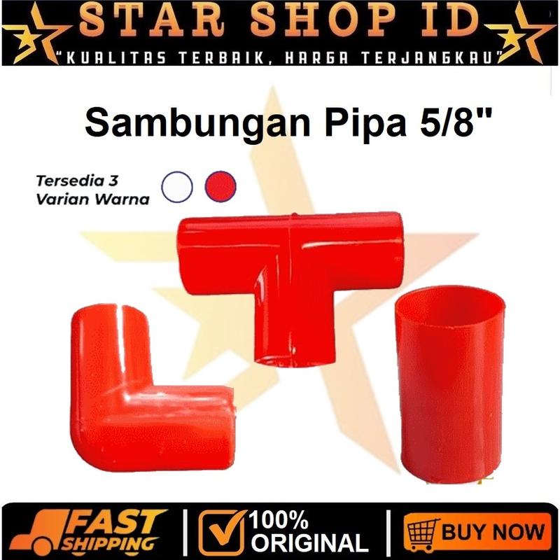 Pipa L Keni Elbow Merah 5/8 inch Sambungan Pipa Aquarium Akuarium ...
