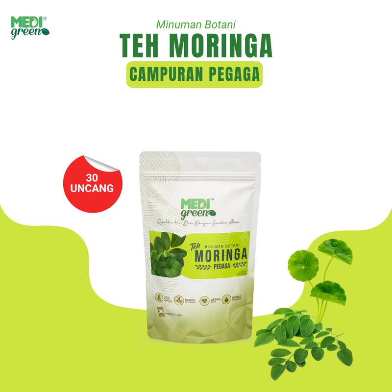 MEDIgreen Teh Moringa Pegaga - Pek Baru 30 Uncang x 2gram - Tea ...