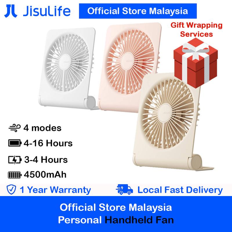 Jisulife Ultra Slim Table Fan Lite Strong Air Flow 4 Speed Wind ...
