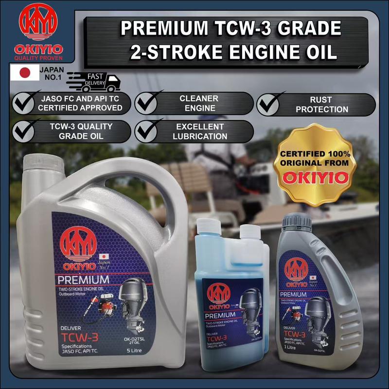 OKIYIO PREMIUM 2T ENGINE OIL (2-STROKE) TCW III OIL - TikTok Shop Malaysia