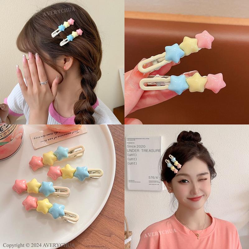 Bintang Klip Rambut 1PC Star Hair Clip Cute Hair Pin Hair Accessories ...