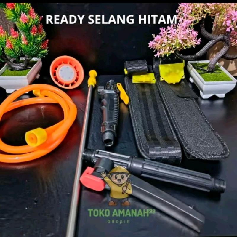 PAKET HANDLE, SELANG HITAM, STIK 90CM, SABUK BELT BUSA, BONUS NOZZLE ...