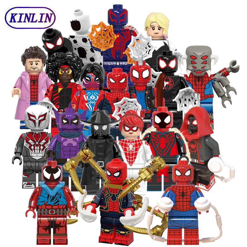 Tokoh Aksi, Spider Man, Mainan Blok Bangunan, Miles Gwen Prowler ...