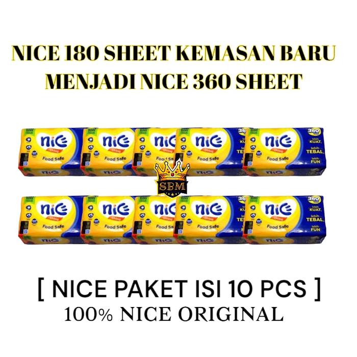 Promo isi 10 ~ ATG ~ tisu NICE Facial Tissue NICE 180 / 360 Sheets 2 ...