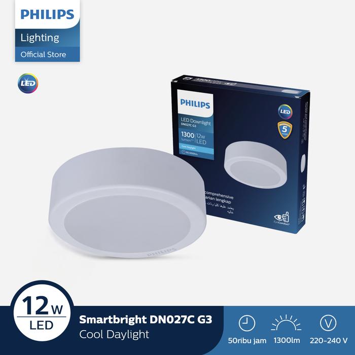 Promo Lampu Philips Downlight Outbow DN027C G3 D175 12W 65K Putih ...