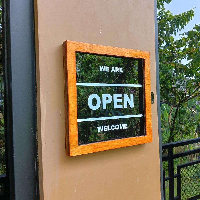 sign open close unik | tanda buka tutup akrilik - Shop | Tokopedia
