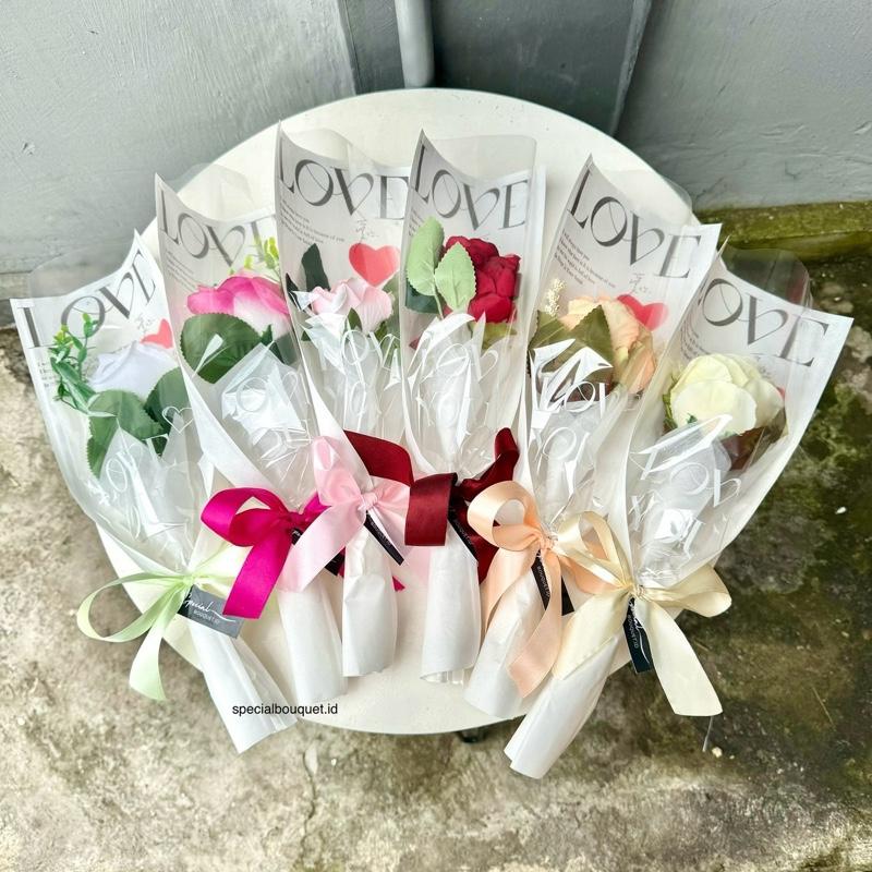 SINGLE ROSE ARTIFICIAL PREMIUM (BUNGA MAWAR 1 TANGKAI) UNTUK - Shop ...