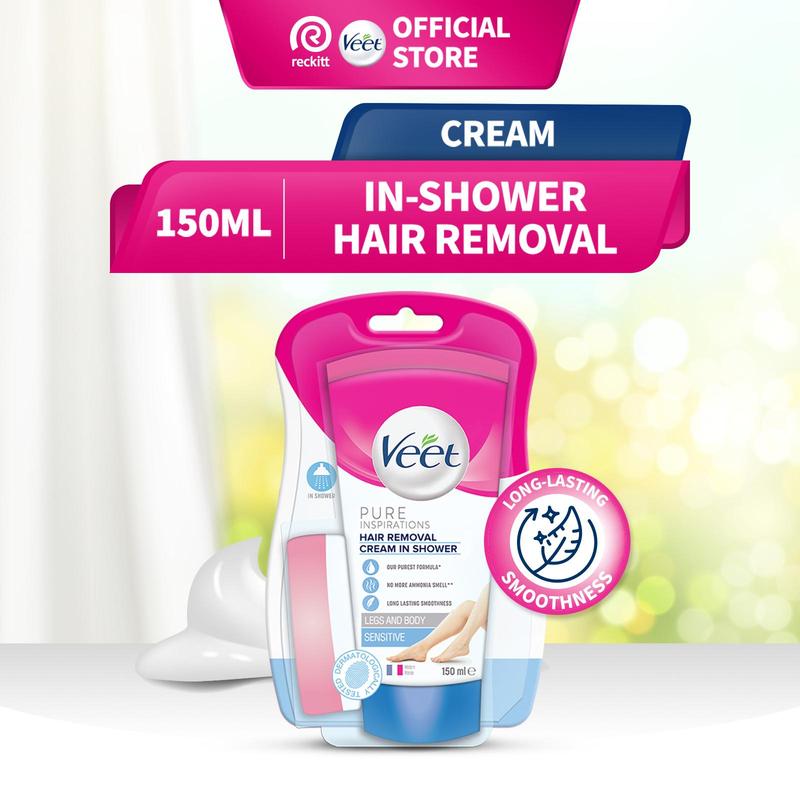 Veet In-Shower Hair Removal Cream for Sensitive Skin 100ml/ 150ml ...