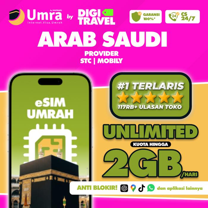 Promo eSIM Umroh Haji Arab Saudi Unlimited | eSIM Saudi Arabia Mekkah ...