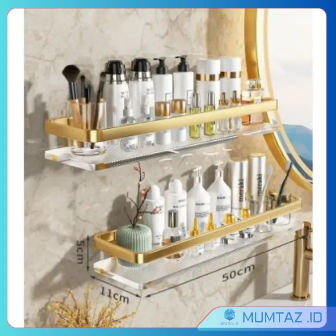 Rak Shampoo Kamar Mandi Tahan Lembab Rak Sabun Dinding Rak Kosmetik ...