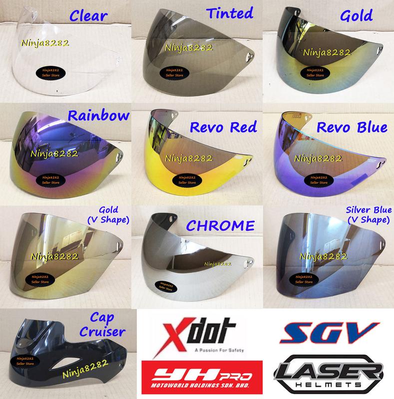 HELMET VISOR / CAP XDOT G118 ( AEIOU / YOLO / WONDERER ) Suitable : SGV ...