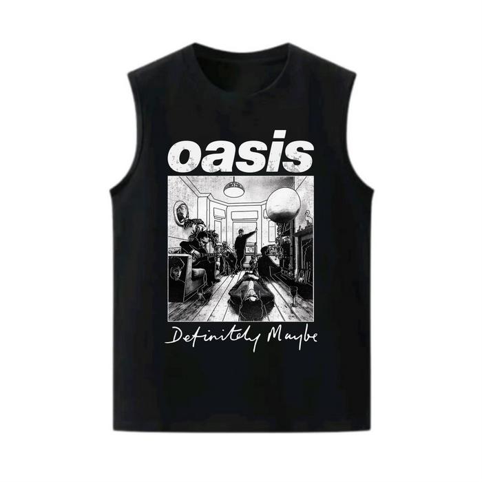 Promo Singlet Motif OASIS DEFINITELY MAYBE Pria Dewasa Gym Santai ...