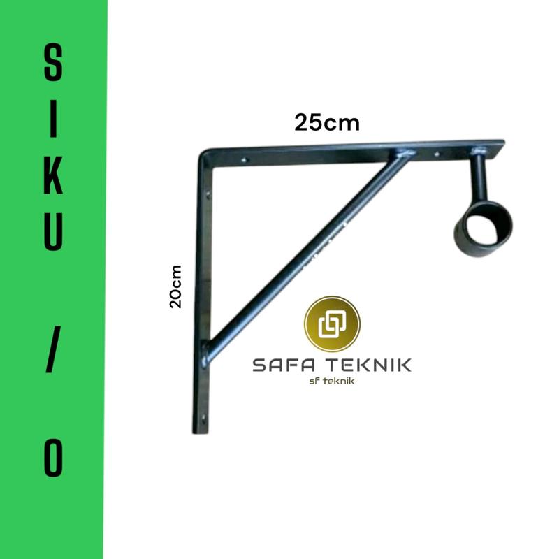 rak besi siku ambalan penyangga gantungan baju diameter lubang - Shop ...