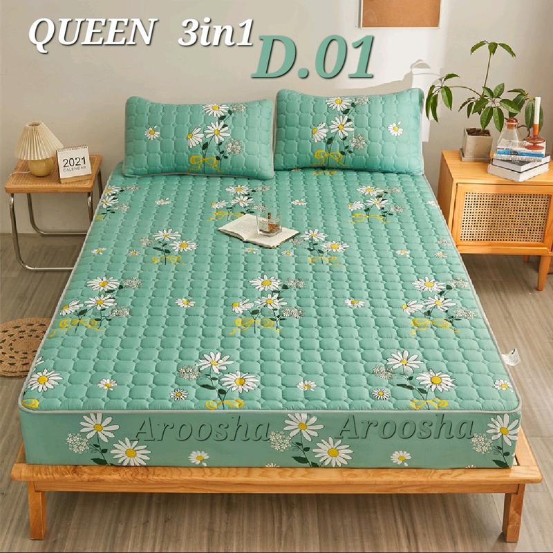 PATCH WORK SIZE QUEEN HILTON CADAR 3 IN 1 CORAK BUNGA Cotton - TikTok ...