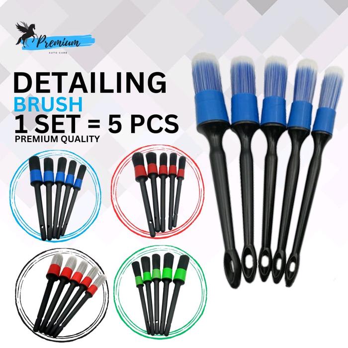 Promo Kuas Detailing Premium / Premium Detailing Brush (1 SET = 5 PCS ...