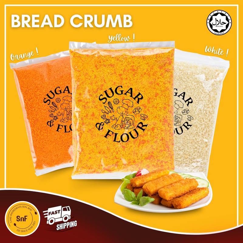 Breadcrumb Serbuk Roti Breadcrumb Orange Yellow Bread Crumb White ...