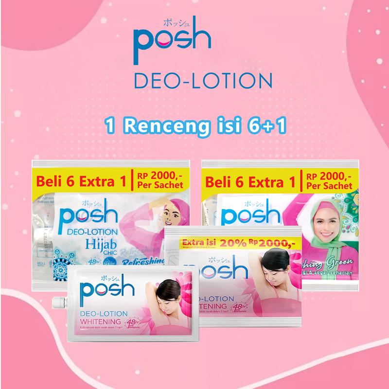 Posh Women Deo Lotion 1 Renceng 7 Sachet Deodoran Wanita Untuk Ketiak ...