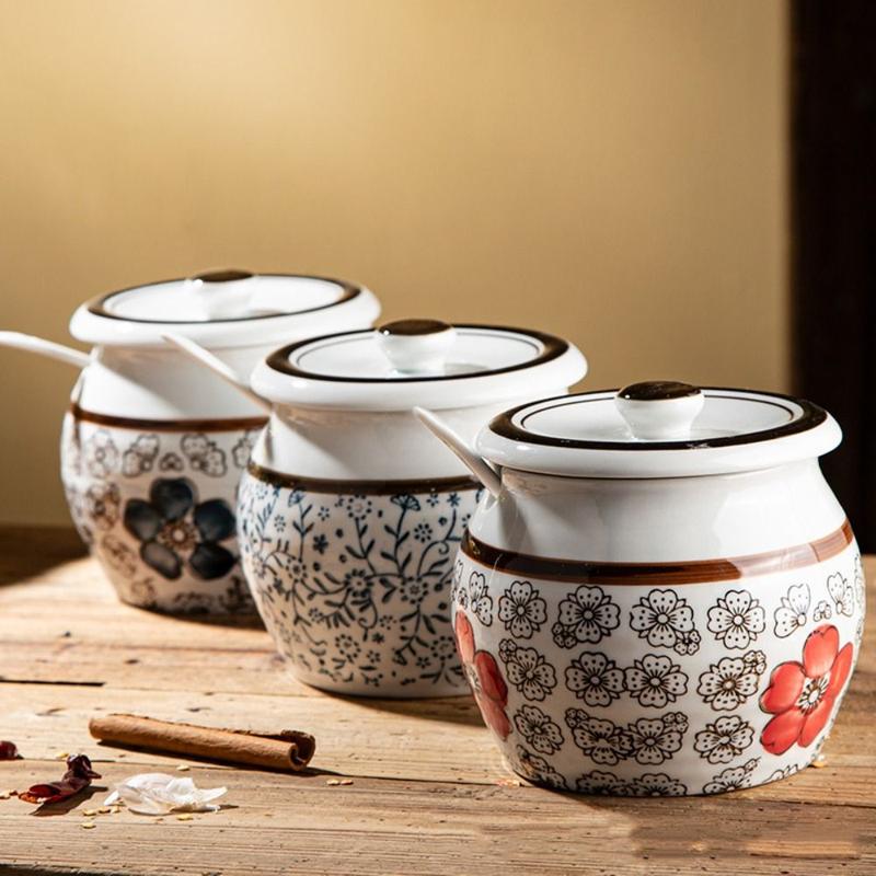Balang Lard Seramik Gaya Jepun Tradisional Cina Isi Rumah dengan ...