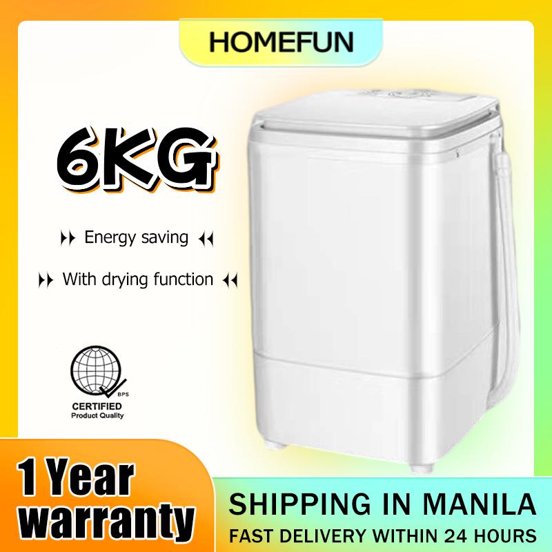 HOMEFUN Mini portable 6KG washing machine with dryer and blu - TikTok ...