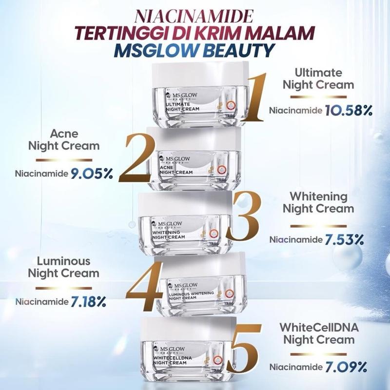 LOOSE ITEM NIGHT CREAM MS GLOW ORIGINAL - TikTok Shop Malaysia