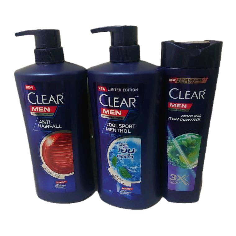 Shampoo Anti-Ketombe Baru Clear Men 315ml dan 650ml (Cool Menthol/Anti ...