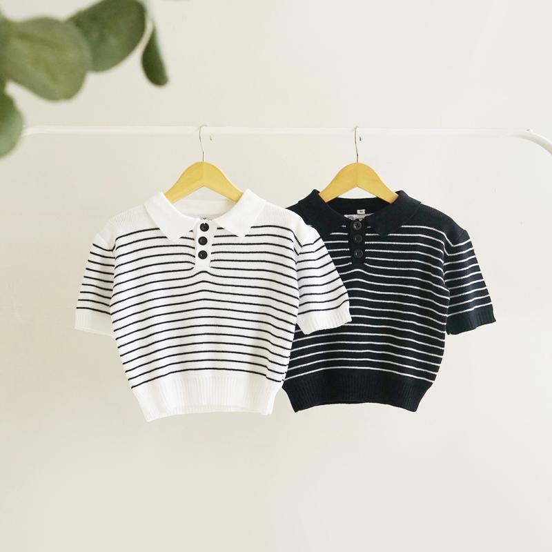 Gummy Baby Kaos Polo Rajut Anak 1-8 Tahun Atasan Rajut Anak Unisex ...