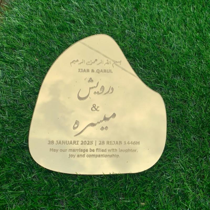 Weeding gift Hadiah kahwin ukiran nama - TikTok Shop Malaysia