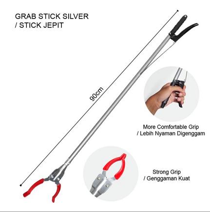 Grab Stick Silver Stainless / Alat Penjepit Sampah & Penangkap - Shop ...