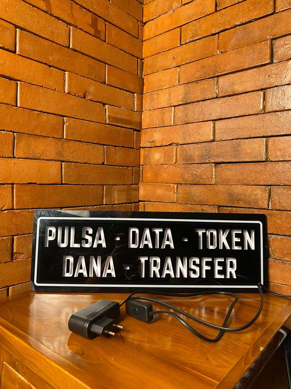Lampu Neon sign/ Neon box mini/ Lampu tulisan penanda Usaha KONTER ...