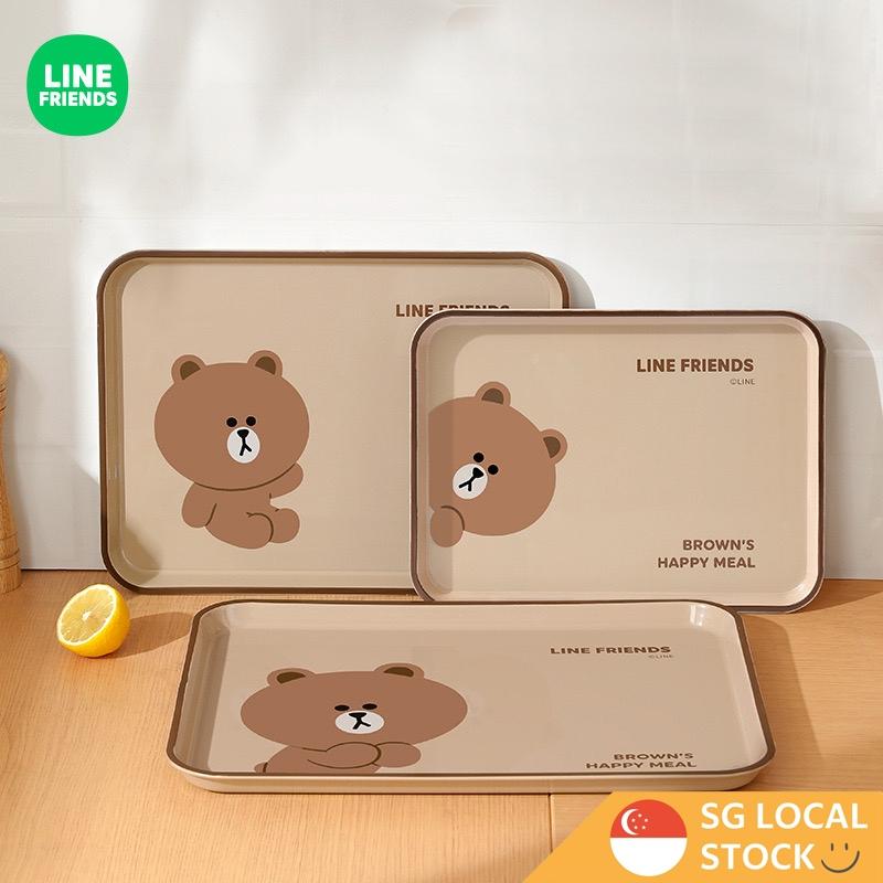 Line Friends Tray Food Tray Brown - TikTok Shop Singapore