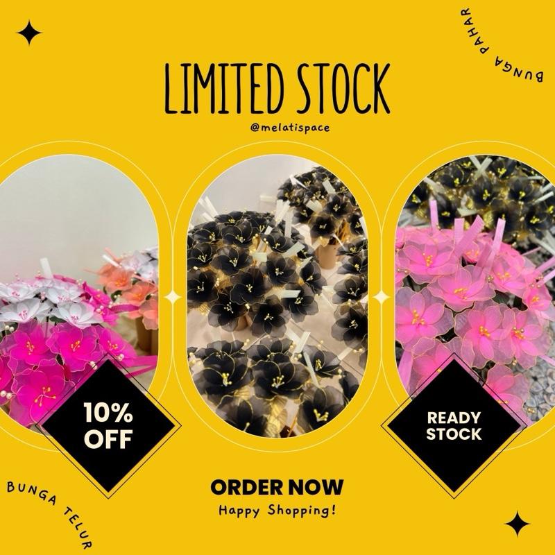 READY STOCK | BUNGA TELUR STOKIN 10PCS PER SET BUNGA PAHAR STOKIN ...