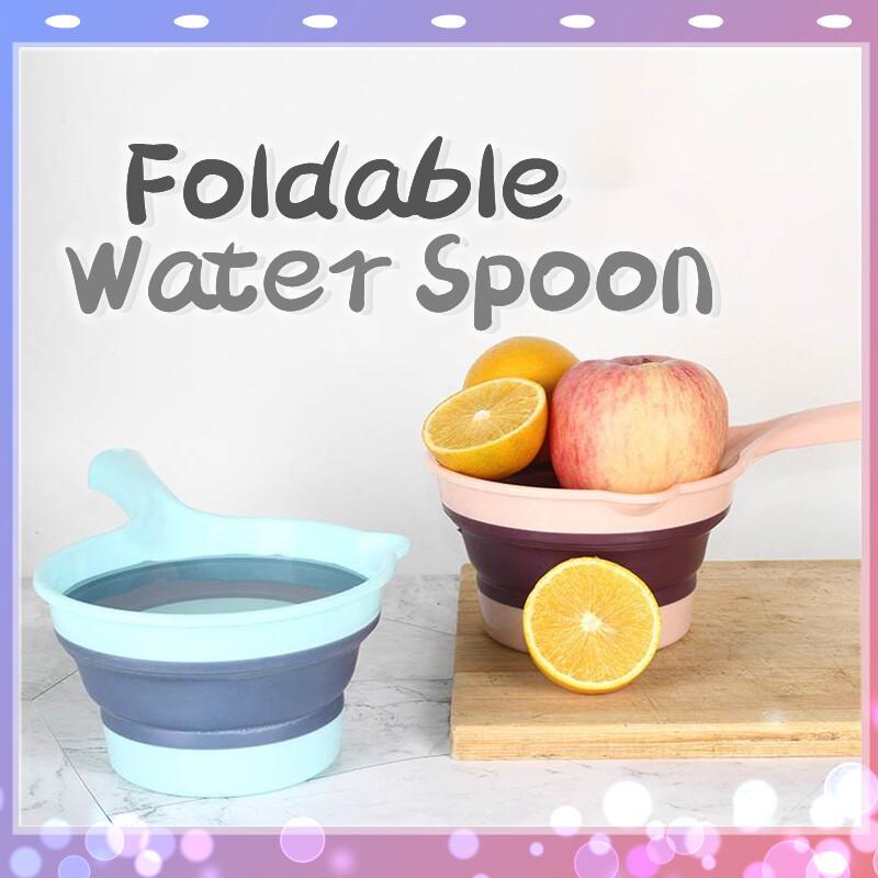 Portable Folding Water Spoon Large Handle Ladle Collapsible ...